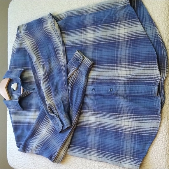 Codet | Shirts | Vintage Codet Xl Tall Cotton Bluewhite Flannel Shirt ...